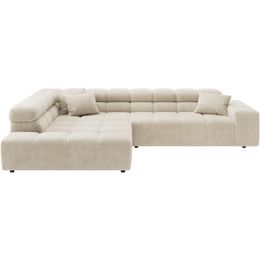 Home Affaire Ecksofa &raquo;Ancona, Ecksofa, incl. Kopfteilverstellung, Breite 319 cm, L-Form&laquo; wahlweise elektrische Sitztiefenverstellung 100% Polyester B/
