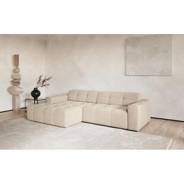 COTTA Ecksofa &raquo;Sento L-Form, B:280 cm, Chenille-Struktur, XXL Recamiere B: 133cm&laquo; modernes cubisches Sofa, hochwertige Steppung, bequemer Sitzkomfort 