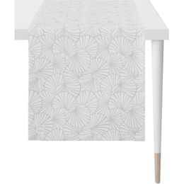 Apelt Tischl&auml;ufer &raquo;3961 Outdoor, Sommerdeko, Sommer&laquo; Jacquardgewebe grau Polyester, Viskose B/L: 46cm x 135cm, 1 Stk., rechteckig