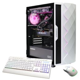 GAMEMAX Gaming-PC &raquo;Diamond WT 7844 AMD Ryzen 5 9600X 16GB DDR5 1TB SSD RTX 5060&laquo; Windows 11, DDR5 RAM wei&szlig; Wi-Fi 6 & Bluetooth 5.2, Gigabit Ethernet