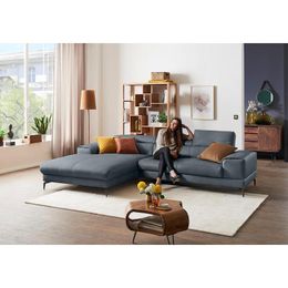 W.Schillig Ecksofa &raquo;Piedroo, Designsofa mit tollem Sitzkomfort, elegant und bequem, L-Form&laquo; Kopfteilverstellung, wahlweise mit Sitztiefenverstellung, 