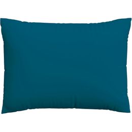 Schlafgut Kissenbezug &raquo;Premium Kissenbezug Woven Satin (1 St)&laquo; Ton-in-Ton Rei&szlig;verschluss, Fadendichte von 300tc, Uni, OEKO Tex blau Mako-Satin, Obermaterial: 