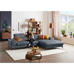 W.Schillig Ecksofa &raquo;Piedroo, Designsofa mit tollem Sitzkomfort, elegant und bequem, L-Form&laquo; Kopfteilverstellung, wahlweise mit Sitztiefenverstellung, 