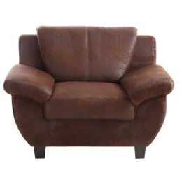 Home Affaire Sessel &raquo;Yesterday bequeme Armlehnen und R&uuml;ckenpolster, Breite 108cm, Holzfu&szlig;&laquo; in 3 Bezugsqualit&auml;ten braun Primabelle -Microfaser (100% 