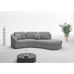 Sit & More sit&more Ecksofa &raquo;Jazz L-Form&laquo; In weiteren Gr&ouml;&szlig;en erh&auml;ltlich grau 100% Polyester B/H/T: 266cm x 88cm x 230cm, Luxus-Microfaser Euphoria, langer 