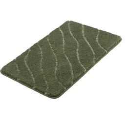 Kleine Wolke Badematte &raquo;Tram, Badvorleger, Badezimmer Teppich&laquo; H&ouml;he 20 mm rutschhemmend beschichtet fu&szlig;bodenheizungsgeeignet Badteppich, modernes Wellen Design, 