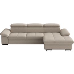Sit & More sit&more Ecksofa &raquo;Viola, L-Form, B: 260 cm&laquo; optional Schlaffunktion,inkl Armteil- & Kopfteilverstellung beige 95% Polyester, 5% Polyamid B/H/T: 260cm 