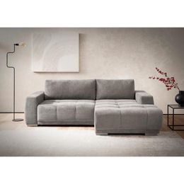 OTTO home Ecksofa &raquo;Bolero L-Form, B: 241 cm, Couch & Wohnlandschaft&laquo; wahlweise mit Schlaffunktion & Bettkasten grau 100% POLYESTER (PES) B/H/T: 241cm 