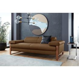 W.Schillig 2-Sitzer &raquo;finn wahlw. mit Sitztiefenverstellung & Kopfst&uuml;tzenverstellung, bequem&laquo; German Design Award 2016, Fu&szlig;gestell Nussbaum natur, 