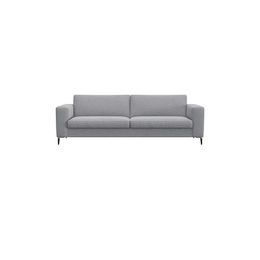 FLEXLUX 3-Sitzer &raquo;Fiore, super Sitzkomfort durch Kaltschaum im Sitz&laquo; breite Armlehnen, F&uuml;&szlig;e Alu+schwarz grau 100% Polyester B/H/T: 229cm x 85cm x 92cm