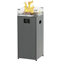 Buschbeck Feuerstelle &raquo;Loungefeuer Malta&laquo; BxLxH: 38x38x91 cm, f&uuml;r 11 kg Gasflaschen grau Stahl Einheitsgr&ouml;&szlig;e