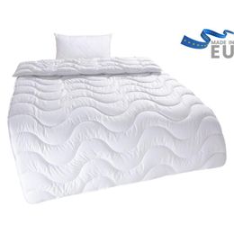 OTTO home Microfaserbettdecke + Microfaserkissen &raquo;Mailo, Bettdecke 135x200 cm, 155x220 cm&laquo; 2-tlg., Set mit Kissen 80x80 cm, Sommer, Winter wei&szlig; Bezug: