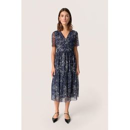 Soaked in Luxury Jerseykleid SLAldora Feminine Form in Navy Swirl Print | Gr.: XS