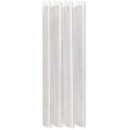GERSTER Vorhang &raquo;Hanka&laquo; Schlaufen 1 Stk. tlg. Schlaufenschal mit Pr&auml;gedruck wei&szlig; Wirkware, Polyester 235cm, Schlaufen, 140cm