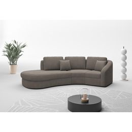 Sit & More sit&more Ecksofa &raquo;Jazz L-Form&laquo; In weiteren Gr&ouml;&szlig;en erh&auml;ltlich braun 100% Polyester B/H/T: 266cm x 88cm x 230cm, Luxus-Microfaser Euphoria, langer 