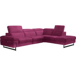 Egoitaliano Ecksofa &raquo;Candice, elegant, edel und bequem, erstklassiger Sitzkomfort, L-Form&laquo; inkl. 2 elektrischer Relaxfunktionen, Bedienung &uuml;ber Taste an Armlehne 