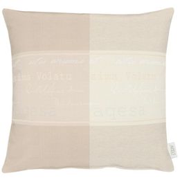 Apelt Dekokissen &raquo;Tarent&laquo; Kissenh&uuml;lle ohne F&uuml;llung, 1 St&uuml;ck beige Kunstfaser, Leinen, Polyester B/L: 46cm x 46cm, 1 Stk.
