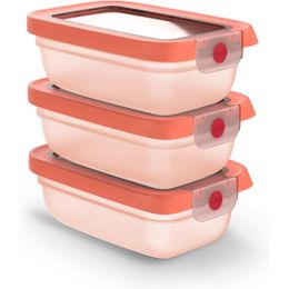 Emsa Frischhaltedose &raquo;oneClick&laquo; verschlossen mit nur 1 x Klick, 100% dicht, made in Germany orange Polyprophylen (PP) B/H/L: 11,71cm x 17,63cm x 17,49cm