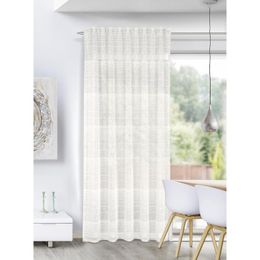 HOMING Gardine &raquo;D&uuml;rer&laquo; verdeckte Schlaufen 1 Stk. tlg. Fertigschal wei&szlig; Polyester 245cm, verdeckte Schlaufen, 135cm