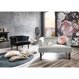 OTTO home 1,5-Sitzer &raquo;Charlie&laquo; XXL-Sessel mit Samtveloursbezug, mit Wellenunterfederung grau 100% Polyester B/H/T: 119cm x 72cm x 70cm, Samtstoff 