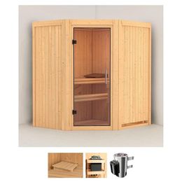 Karibu Sauna &raquo;Tomke&laquo; Set, Ofen 3,6 kW intgr. Strg beige Saunaofen, integrierte Steuerung, 3,6 kW