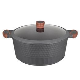 RESTO Kitchenware Kochtopf &raquo;Capella, Schmortopf antihaftbeschichtet und sp&uuml;lmaschinenfest&laquo; 2 Stk. tlg. Aluminiumguss schwarz 9,7 l + &Oslash; 32cm + H&ouml;he 