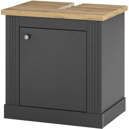 OTTO home Waschbeckenunterschrank &raquo;WESTMINSTER, Waschtisch im Landhausstil, Badschrank mit Metallgriffen&laquo; in 2 Farben verf&uuml;gbar, mit Stauraum hinter 