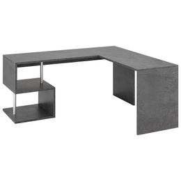 Home Affaire Eckschreibtisch &raquo;Esse, Schreibtisch im modernen Design&laquo; mit oder ohne Monitoraufsatz Breite 180/160 cm, "Made in Italy" grau B/H/T: 180cm