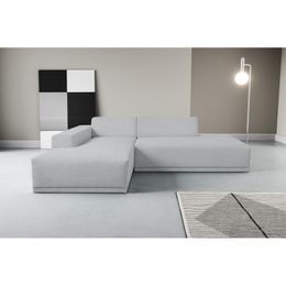 WERK2 Ecksofa &raquo;Apollo, hoher Sitzkomfort, aktuelles Design, Breite 264cm, L-Form&laquo; Puristisches Design mit maximalem Komfort grau 100% Polyester B/H/T: