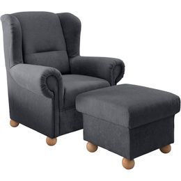 Home Affaire Polstergarnitur &raquo;Torello&laquo; 2 tlg. tlg. grau Microfaser, gepolstert
