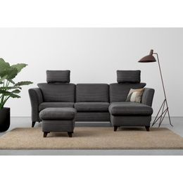 Home Affaire Ecksofa &raquo;Trelleborg L-Form&laquo; optional Schlaffunktion und Bettkasten, inkl. Federkern-Polsterung grau 100% Polyester B/H/T: 249cm x 86cm x 
