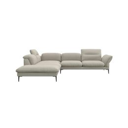 FLEXLUX Ecksofa &raquo;Salino, Funktionssofa mit Ottomane, Relaxsofa, Ecksofa&laquo; Sofa mit Arm- und Kopfteil-Verstellungen, Kaltschaum & Stahl-Wellen beige 100