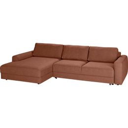 Trendmanufaktur Ecksofa &raquo;Bourbon II, hoher Sitzkomfort, extrabreite Recamiere f&uuml;r Relaxkomfort&laquo; wahlweise mit Bettfunktion und Bettkasten, zeitlos und