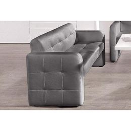 exxpo - sofa fashion 2-Sitzer &raquo;Barista, modern und bequem, hoher Sitzkomfort&laquo; moderne Sitz- und R&uuml;ckenverarbeitung, frei im Raum stellbar grau B/H/T: 