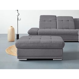 COTTA Hocker &raquo;Holiday&laquo; 1 Stk. tlg. grau 90% Polyester, 10% Polyamid B/H/T: 112cm x 46cm x 72cm, Chenille-Struktur