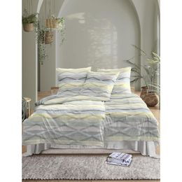 Irisette Bettw&auml;sche &raquo;Wave 8610&laquo; 2 Stk. anschmiegsam und atmungsaktiv, Ganzjahresqualit&auml;t gr&uuml;n Mako-Satin, Obermaterial: 100% Baumwolle B/L: 140cm x 200cm, 1 
