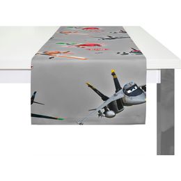 WIRTH Tischl&auml;ufer &raquo;Planes Lima&laquo; Disney grau Polyester B/L: 150cm x 50cm, 1 Stk.