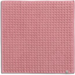 M&ouml;ve Badematte &raquo;Waffelpiquee&laquo; H&ouml;he 6 mm beidseitig nutzbar rosa Baumwolle (60cm x 60cm ), 1 Stk.