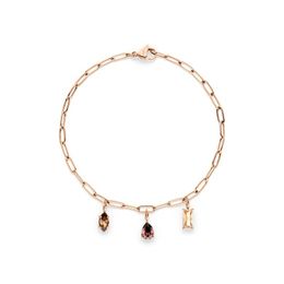 s.Oliver Damen s.Oliver Armband &raquo;Elegant Stones&laquo; mit Zirkonia (synth.) rosa 21cm, Edelstahl