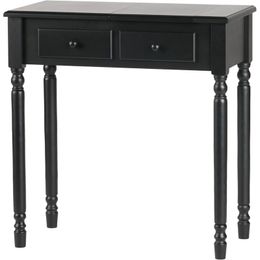 Woood Konsolentisch &raquo;Romy Massivkiefer und integriertem Klappspiegel B 75 x T 38 x H 78 cm&laquo; Versteckte Fachaufteilung, einfach zu montieren, sichtbare