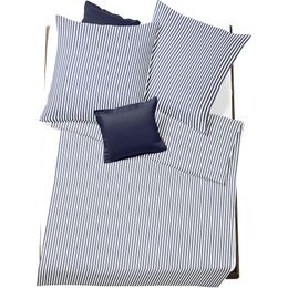 Fleuresse Bettw&auml;sche &raquo;Rio&laquo; 2 Stk. Feine buntgewebte Seersucker-Bettw&auml;sche mit Rei&szlig;verschluss blau Seersucker, Obermaterial: 100% Baumwolle B/L: 135cm 