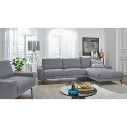 Creation BY ROLF BENZ Ecksofa &raquo;CR.450, Designecksofa, Polsterecke, Breite 294cm, L-Form&laquo; Armlehne breit und niedrig, Alugussf&uuml;&szlig;e in umbragrau, Breite 