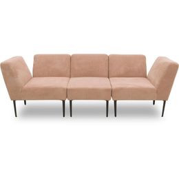 DOMO collection Sessel &raquo;700010 Lieferzeit nur 2 Wochen, auch einzeln stellbar&laquo; Cord-Bezug, Fu&szlig;h&ouml;he passend f&uuml;r g&auml;ngige Saugroboter! rosa 100% 
