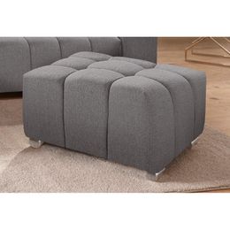 exxpo - sofa fashion Hocker &raquo;Elias hochwertig und elegant, mit tollem Sitzkomfort&laquo; grau Struktur (100% Polyester);Webvelours (100% Polyester) B/H/T: 