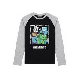 Minecraft Langarmshirt Pullover Jungen in grau | Gr.: 134