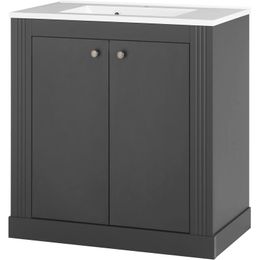 OTTO home Waschtisch &raquo;WESTMINSTER, Waschbeckenunterschrank inkl. Waschbecken, Metallgriffe&laquo; 1 Stk. tlg. in 2 Farben verf&uuml;gbar, mit Stauraum, Breite 80