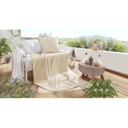 Primera Bettw&auml;sche &raquo;Summer-Set Stone-Washed, Kissenbezug + Tuch&laquo; 2 Stk. die perfekte L&ouml;sung f&uuml;r hei&szlig;e N&auml;chte beige Renforc&eacute;, Obermaterial: 100% Baumwolle B/L: