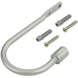 Liedeco Raffhalter f&uuml;r Gardinenstangen &Oslash; 16 mm silber Metall Blacklist