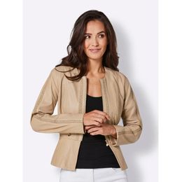 Mainpol Lammnappa-Lederblazer in camel | Gr.: 40