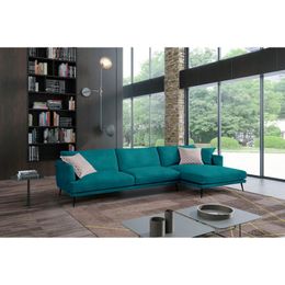 Egoitaliano Ecksofa &raquo;Sophia, Designsofa mit extrakomfortablem Sitzkomfort, Breite 274cm&laquo; mit Daunenfederung, L-Form blau B/H/T: 274cm x 77cm x 154cm, Luxus-